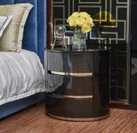 China Lacquer Bedside Table 55x45x55cm Luxury Modern Furnitures for sale