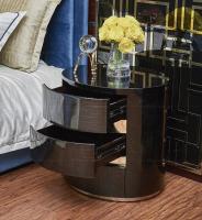 China Lacquer Bedside Table 55x45x55cm Luxury Modern Furnitures for sale