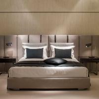 China 600mm Modern Bedside Tables Matte Fabric 0.4m Light Wood Modern for sale