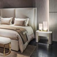 China Minimalist 0.6m Modern Marble Nightstand 400mm Trendy Bedside Cabinets for sale