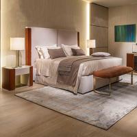 China Minimalist 0.6m Modern Marble Nightstand 400mm Trendy Bedside Cabinets for sale
