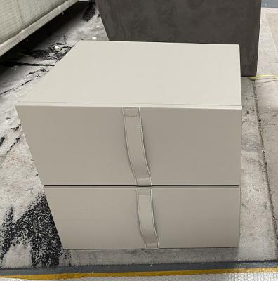 China Italian Modern White Buffet Cabinet 550x450x450mm With Drawers Bedroom Leather for sale