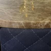 China Matted 21in Modern Bedside Tables Marble Mid Century Modern 3 Drawer for sale