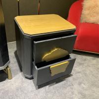 China 0.45x0.55m Modern Bedside Tables Stainless Steel Modern 2 Drawer for sale