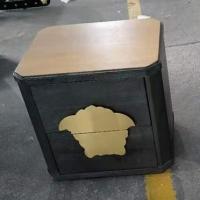China 0.45x0.55m Modern Bedside Tables Stainless Steel Modern 2 Drawer for sale