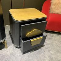China 0.45x0.55m Modern Bedside Tables Stainless Steel Modern 2 Drawer for sale