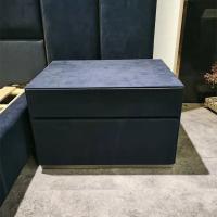 China Bedroom Bedside Table With 2 Drawers Solid Wood Frame Luxury Modern Furnitures 600mm for sale