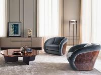 China Lacquer Luxury Leather Living Room Sets for sale