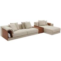 China Leatherette 0.8m Modern Living Room Sectional Sofas , Pine Contemporary Leather Sectional Sofas For Small Spaces for sale