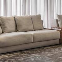 China Leatherette 0.8m Modern Living Room Sectional Sofas , Pine Contemporary Leather Sectional Sofas For Small Spaces for sale