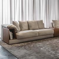 China Leatherette 0.8m Modern Living Room Sectional Sofas , Pine Contemporary Leather Sectional Sofas For Small Spaces for sale