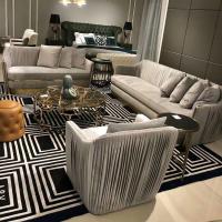 China Titanium High End Sectional Sofas 0.82m Vintage Luxury Living Room Furniture Sets for sale