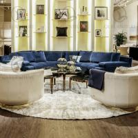 China Upholstered Titanium Blue Velvet Sectional Living Room 0.7m Leather Corner Sofa Lounge for sale