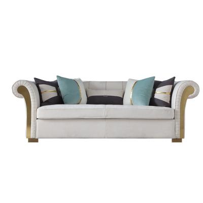 China Luxurious Sillon Chaise Longue 1.7m Leatherette Luxury Living Room Furniture Sets for sale