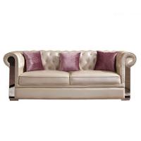 China Luxurious Sillon Chaise Longue 1.7m Leatherette Luxury Living Room Furniture Sets for sale