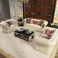 China Luxurious Sillon Chaise Longue 1.7m Leatherette Luxury Living Room Furniture Sets for sale