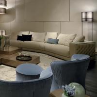 China Sumptuous Italian Luxury Sofa Set Tufted Button Synthetic Diamond Leather Sectional Sofa Contemporary for sale