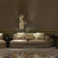 China Sumptuous Italian Luxury Sofa Set Tufted Button Synthetic Diamond Leather Sectional Sofa Contemporary for sale