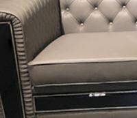 China 1.1m Sectional Large Leather Corner Couch 1.8m 2 Piece for sale