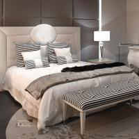China 2.2m Luxury Italian Bed Luxus Bett Modrest Nicla Italian Modern White for sale