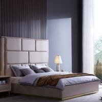 China 2.0x2.2m Luxury Modern King Bed 1.5m White Bedroom Set Modern for sale