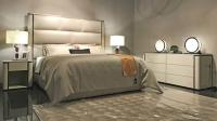 China 2.0x2.2m Luxury Modern King Bed 1.5m White Bedroom Set Modern for sale