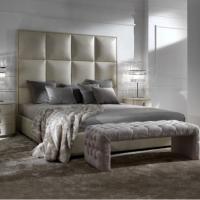 China 1.5x2.2m Modern Velvet Bed , Rose Gold Luxury Double Bunk Beds for sale