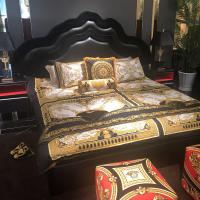 China 2000x1500mm Luxury Italian Bed 126 Inch Modern Solid Wood Bedroom for sale