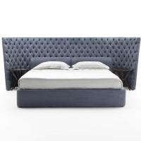 China 2.2m King Size Fabric Bed 3.46m Modern Bedroom Furniture Sets 59.0in for sale