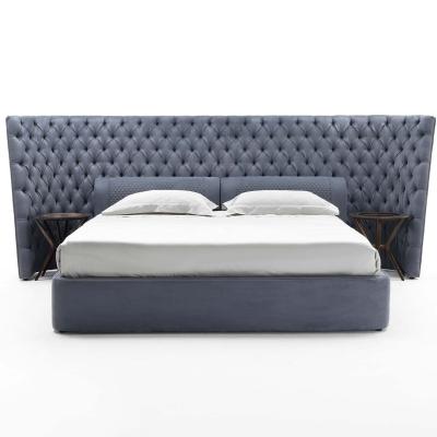 China 2.2m King Size Fabric Bed 3.46m Modern Bedroom Furniture Sets 59.0in for sale