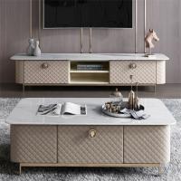 China 2.2m 22in Cabinet Console Table Titanium TV Stands And Coffee for sale