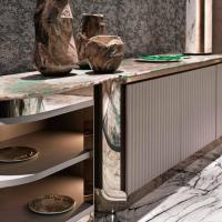China Green Paper File Cabinet Console Table Marble 0.55m TV Cabinet And Console Table for sale