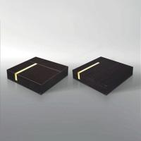 China 30cm Low Square Coffee Table 0.7m Plywood Ebony Stained for sale