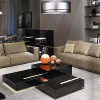 China 30cm Low Square Coffee Table 0.7m Plywood Ebony Stained for sale