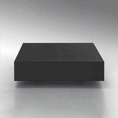 China 30cm Low Square Coffee Table 0.7m Plywood Ebony Stained for sale