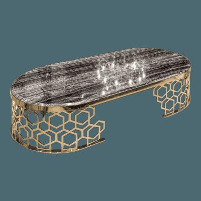 China 60cm Italian Style Coffee Table 0.65m Titanium Steel Frame for sale