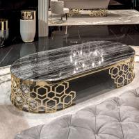 China 60cm Italian Style Coffee Table 0.65m Titanium Steel Frame for sale
