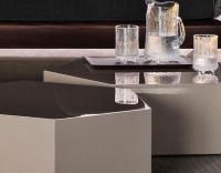 China Hexagon 0.8m Marble Top Coffee Table Modern 0.6m Living Room for sale