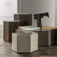 China Hexagon 0.8m Marble Top Coffee Table Modern 0.6m Living Room for sale