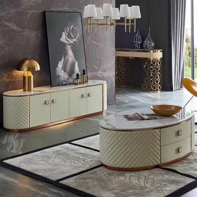 China 1.4m Customized Coffee Table Round Matted Marble Top for sale