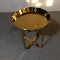 China Minimalist Customized Coffee Table Stainless Steel , Titanium Italian Marble Centre Table for sale