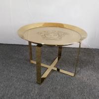 China Minimalist Customized Coffee Table Stainless Steel , Titanium Italian Marble Centre Table for sale