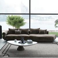 China Leather Canape Dangle Velour 0.74m Chaise Luxury Living Room Furniture Sets for sale