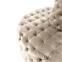 China Round Chesterfield Upholstered Sofa Set Living Room Tufted Button for sale