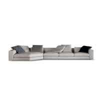 China 3.9x2.2m Exclusive Leather Sofas Low Arm 600mm Contemporary Living Room Sectionals for sale