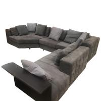 China 3.9x2.2m Exclusive Leather Sofas Low Arm 600mm Contemporary Living Room Sectionals for sale