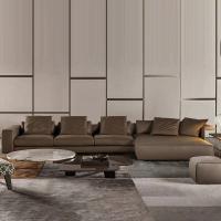 China Velours Sumptuous Corner Sectional Sofa Small , Pine Living Room Sofas And Sectionals for sale