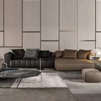 China Velours Sumptuous Corner Sectional Sofa Small , Pine Living Room Sofas And Sectionals for sale