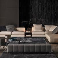 China Velours Sumptuous Corner Sectional Sofa Small , Pine Living Room Sofas And Sectionals for sale