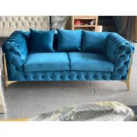 China Brass Plush Modern Curved Velvet Sectional Sofa Pine Black Living Room for sale